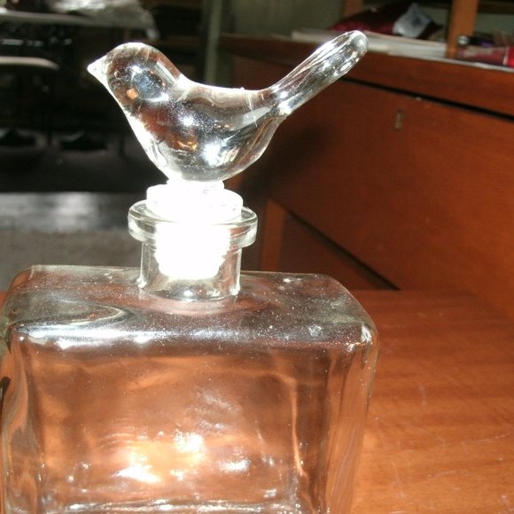 None | Accents | Vintage Crystal Glass Bird Bottle | Poshmark
